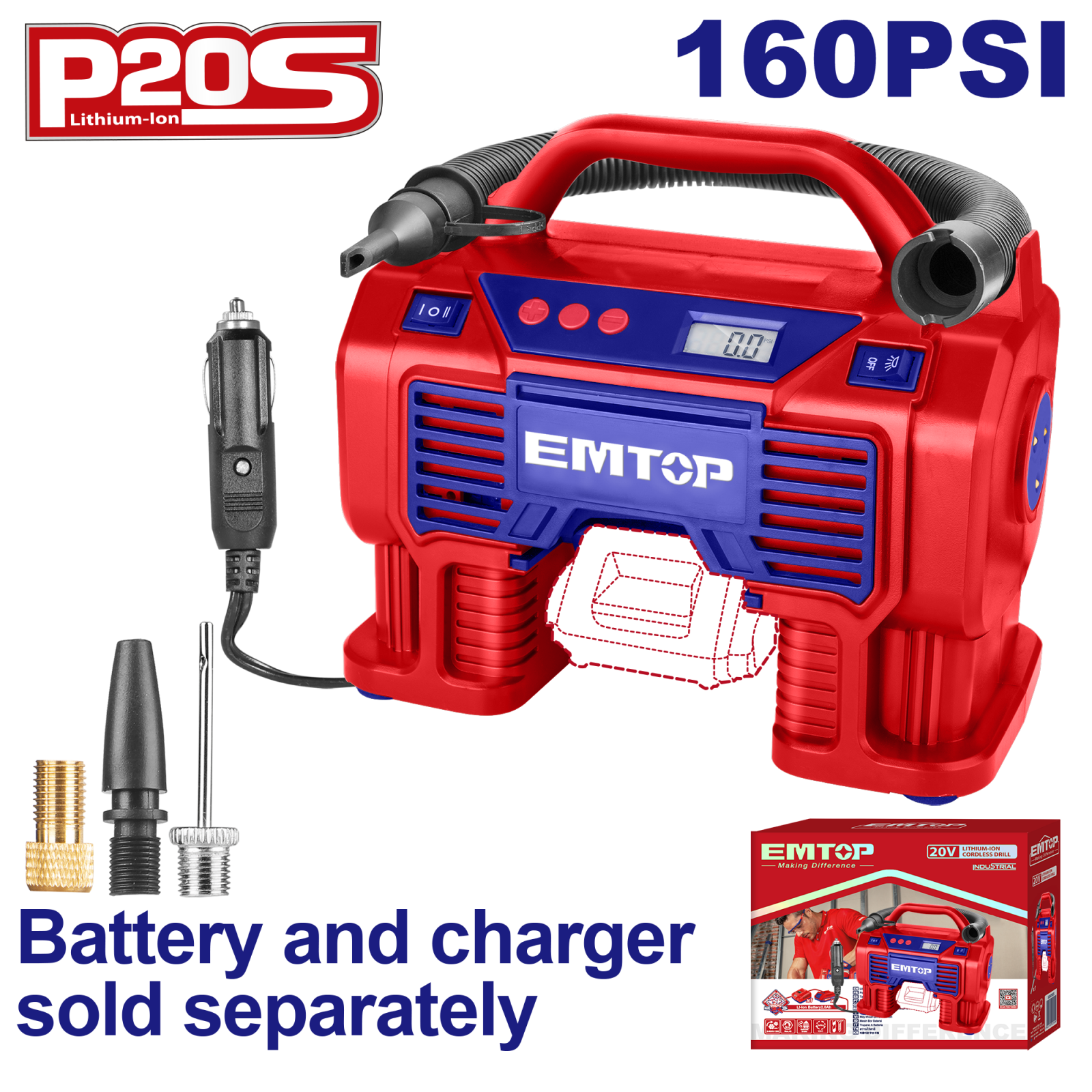 Compresor de aer auto fara acumulator si incarcator, 11 bar - ELAC2002 ...